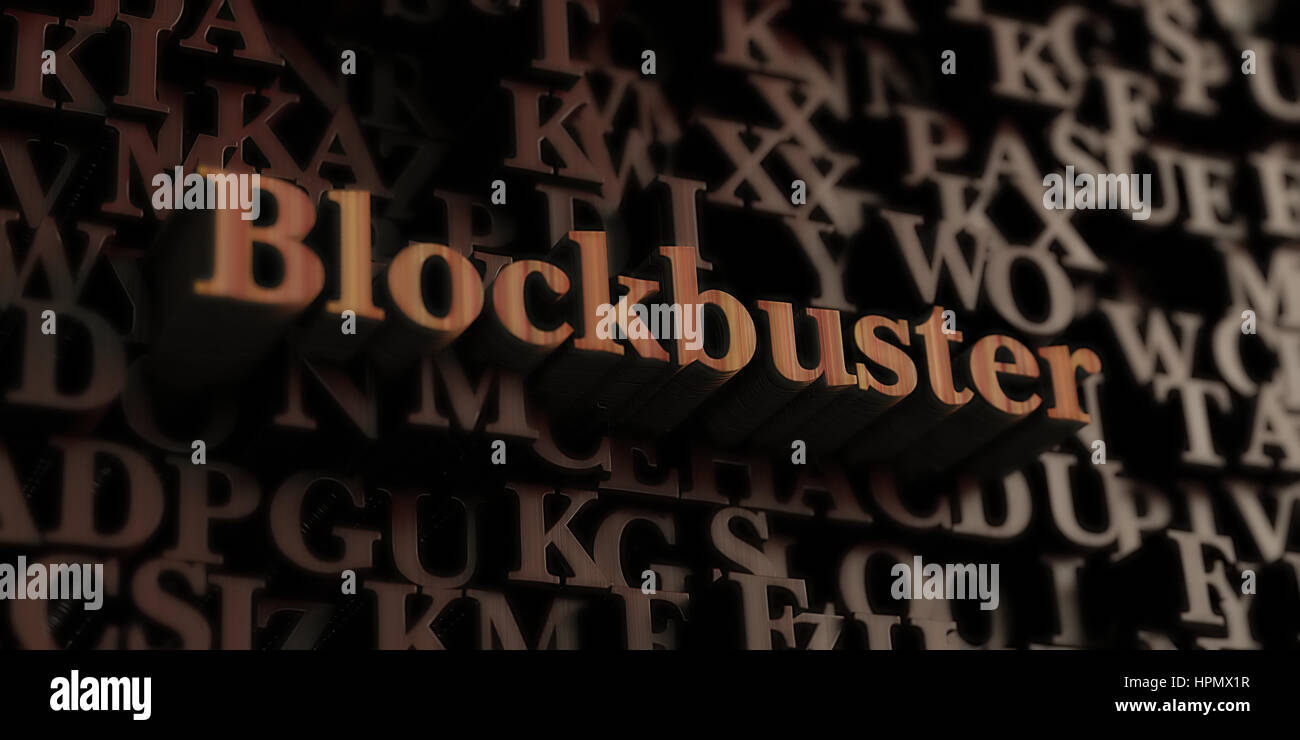 Blockbuster - Wooden 3D rendered letters/message. Can be used for an ...