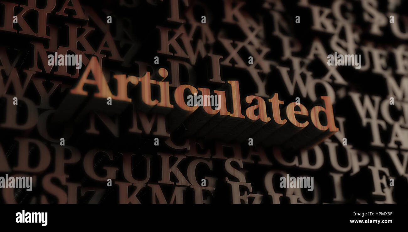 Articulated - Wooden 3D rendered letters/message. Can be used for an ...