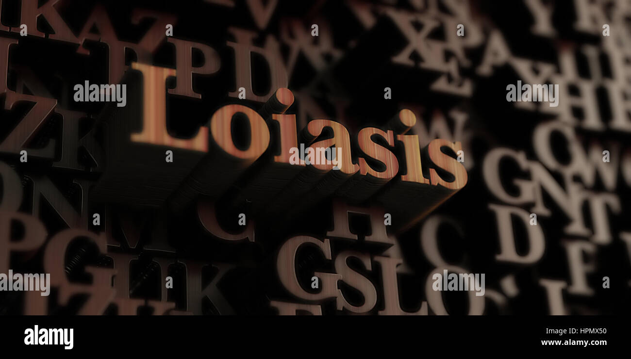 Loiasis - Wooden 3D rendered letters/message. Can be used for an online ...