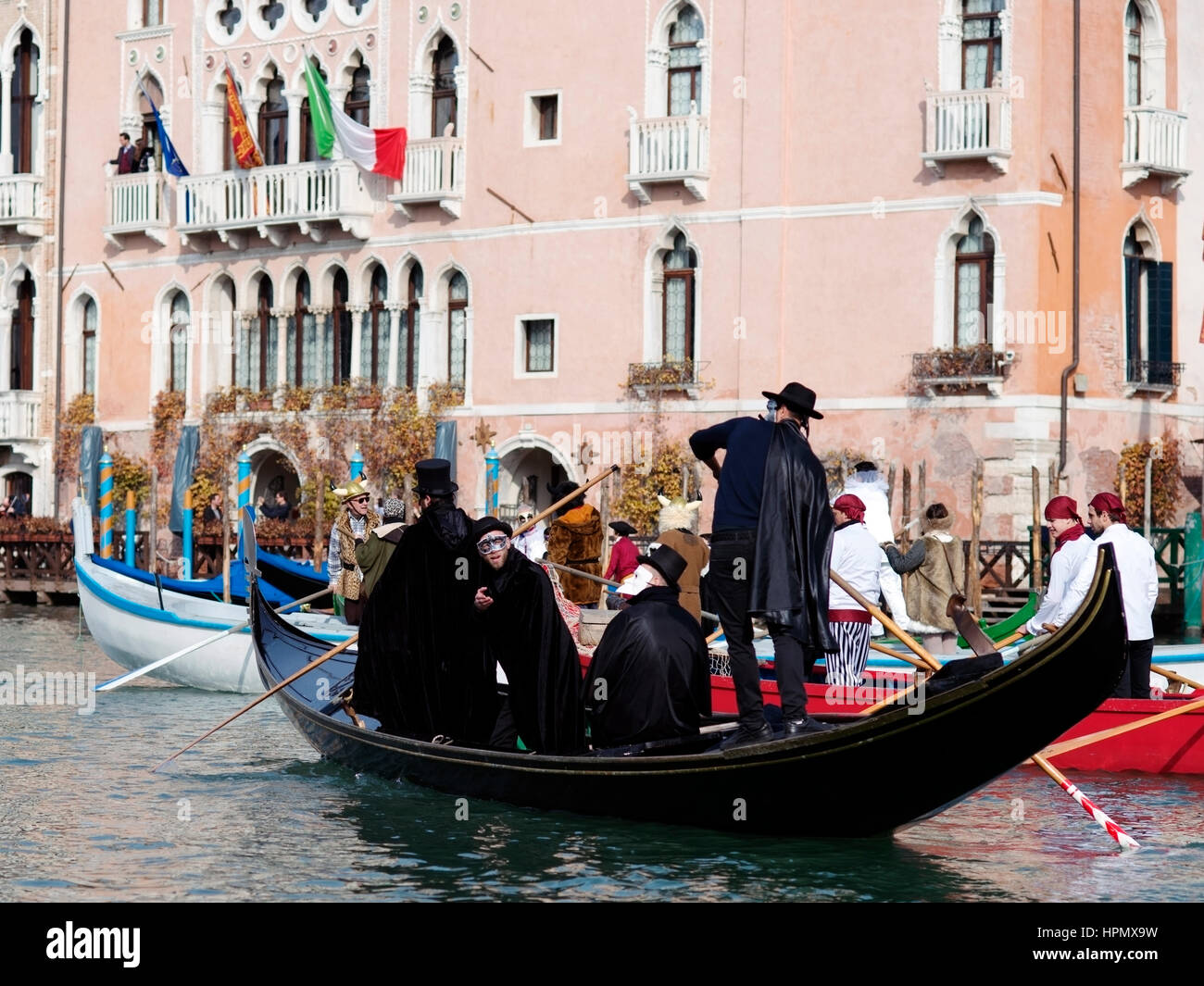 Opening parade of Venice Carnival 2017, on Canal Grande Stock Photo - Alamy