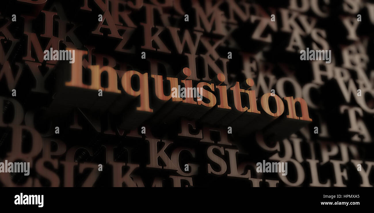 Inquisition - Wooden 3D rendered letters/message. Can be used for an ...