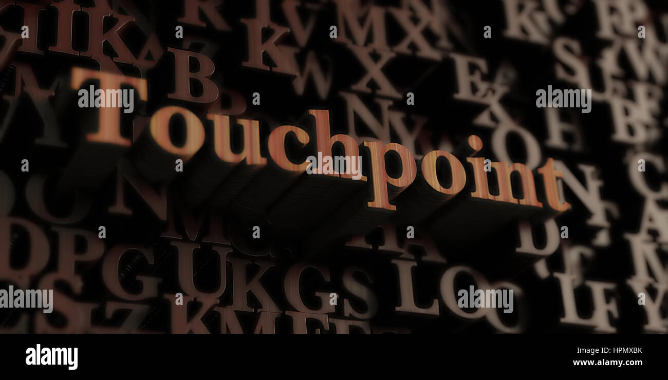 Touchpoint - Wooden 3D rendered letters/message. Can be used for an ...
