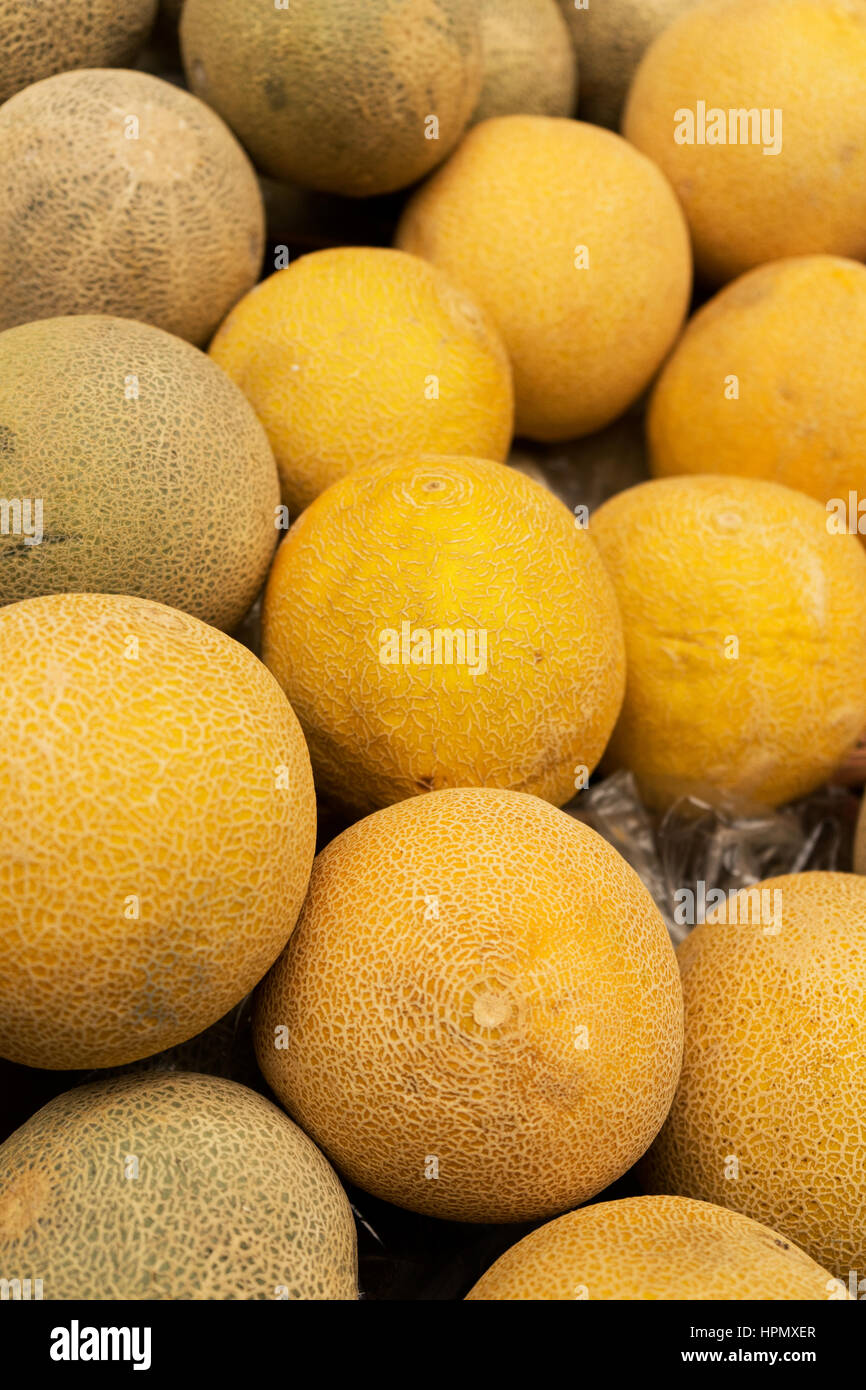 Market stall with galia hi-res stock photography and images - Alamy