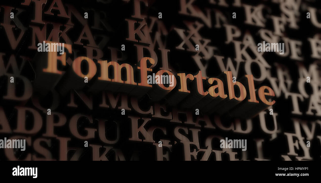 Fomfortable - Wooden 3D rendered letters/message. Can be used for an ...