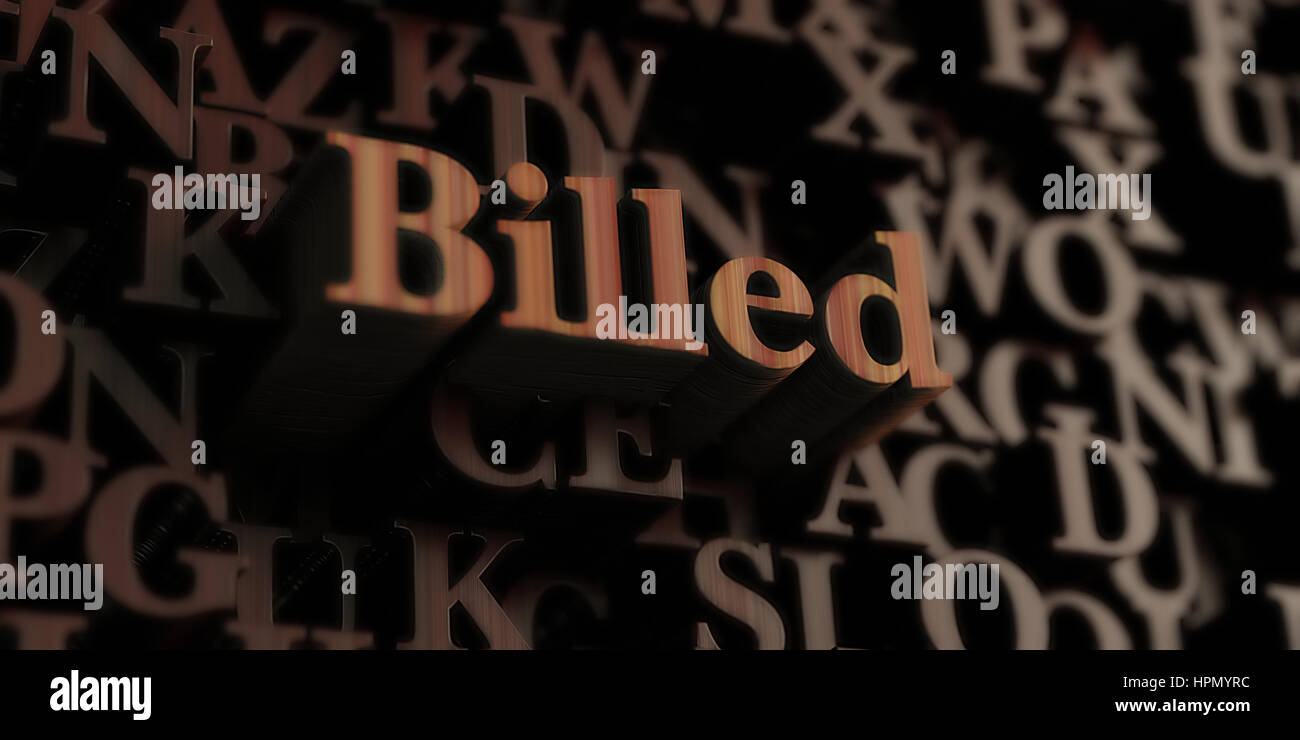 Billed - Wooden 3D rendered letters/message. Can be used for an online ...