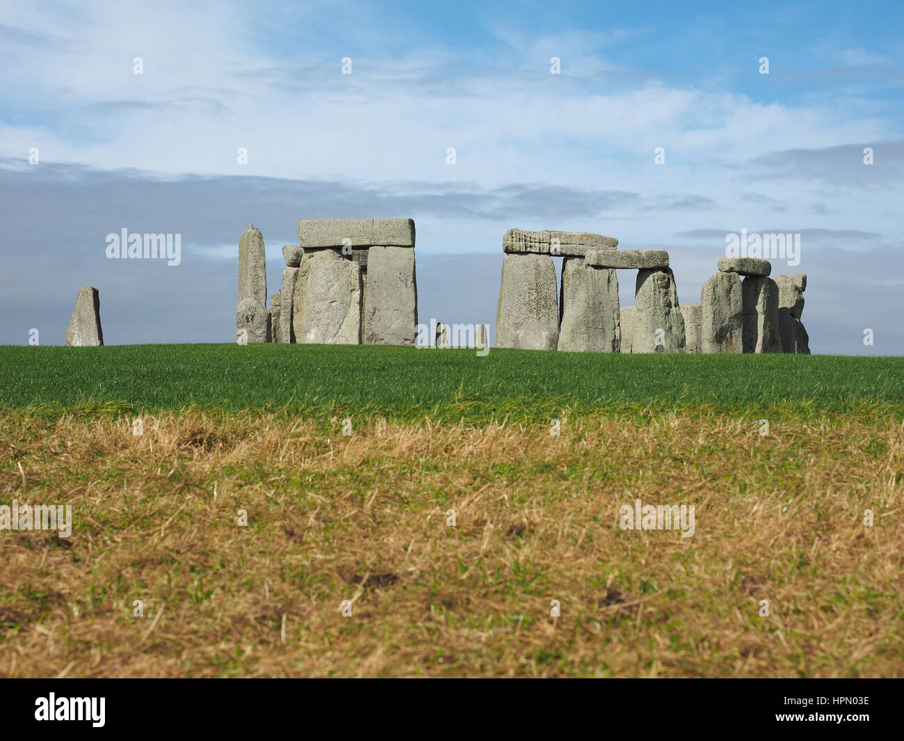 Ruins of Stonehenge prehistoric megalithic stone monument in Wiltshire ...