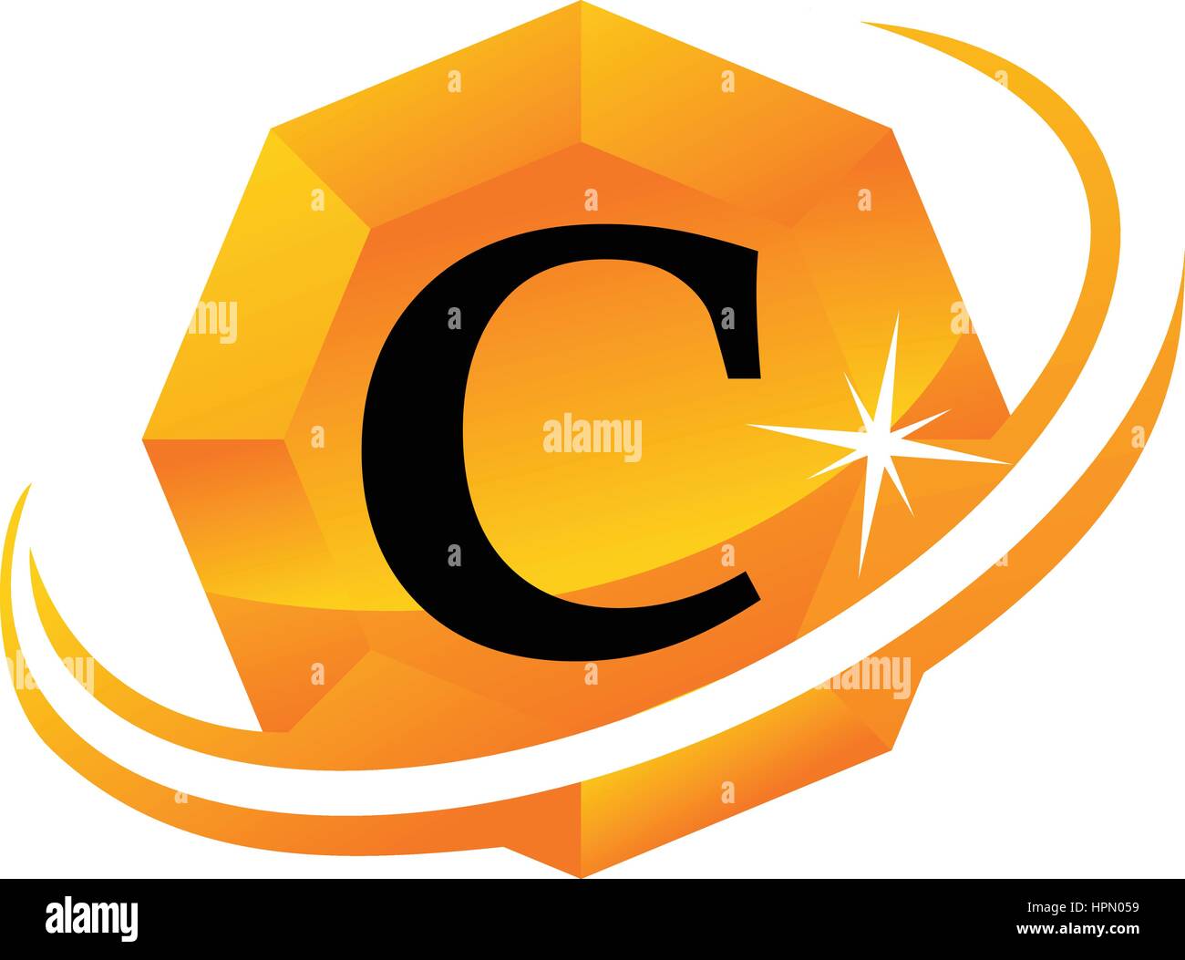 Letter c isolated diamond Stock Vector Images - Alamy