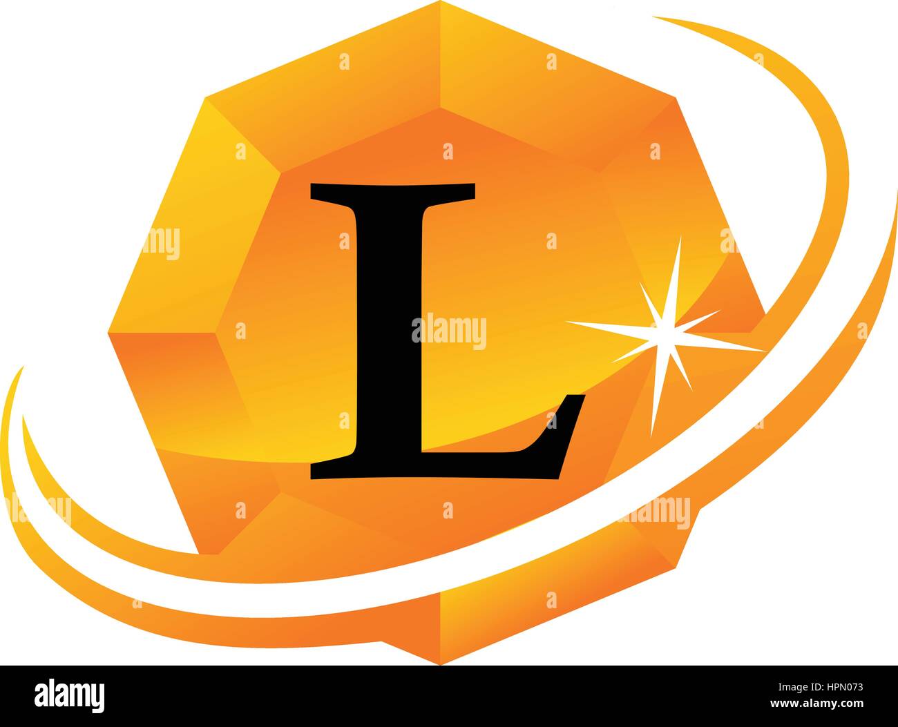 diamond-swoosh-initial-l-stock-vector-image-art-alamy