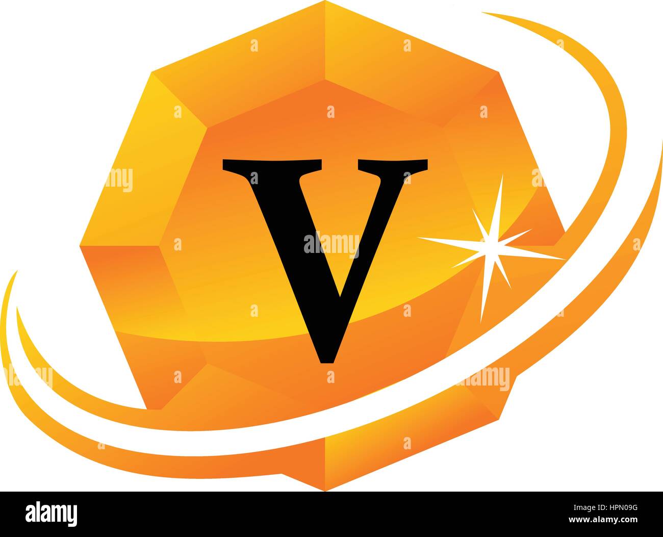 V diamond logo Stock Vector Images - Alamy