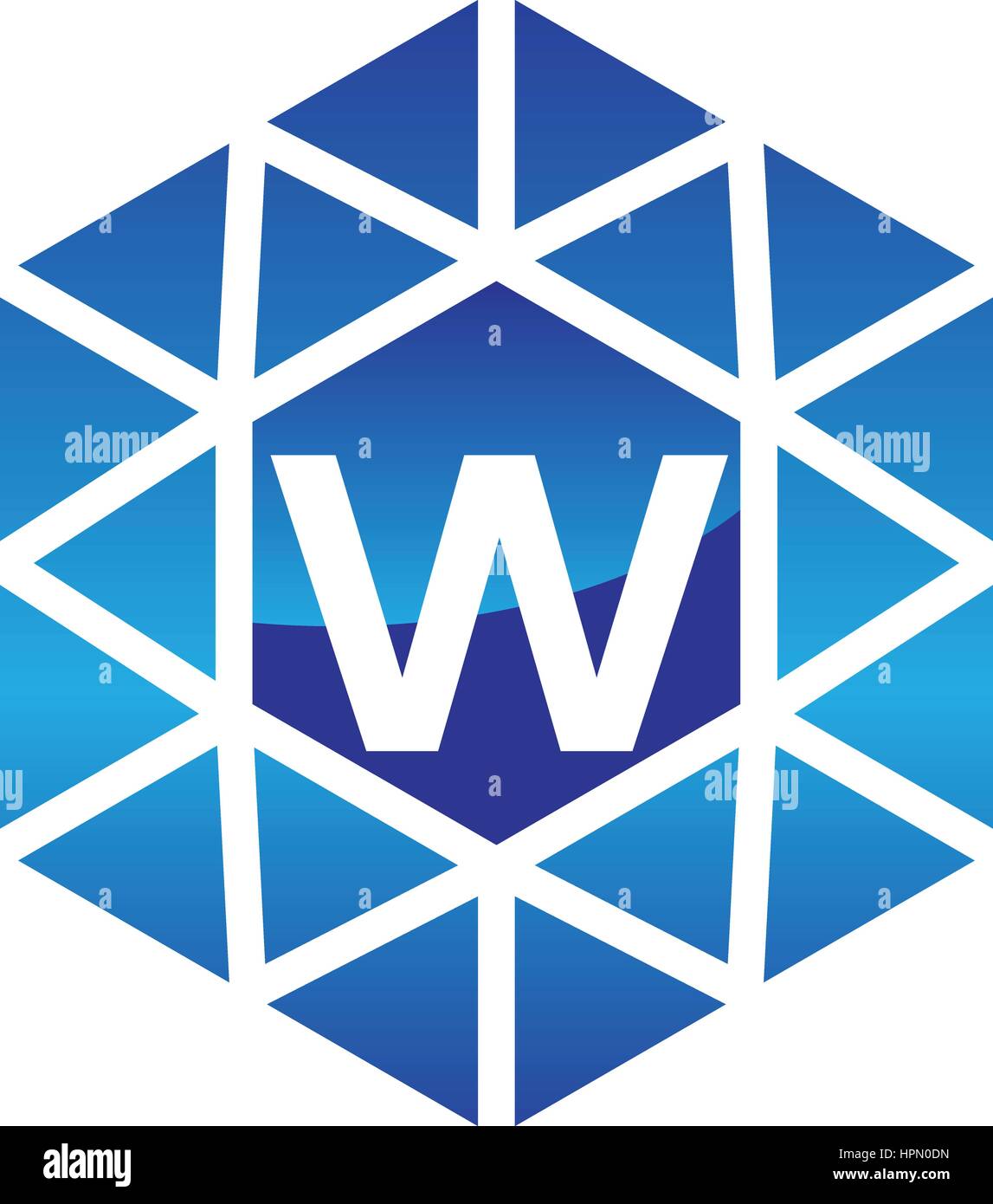 Diamond Initial W Stock Vector Image & Art - Alamy