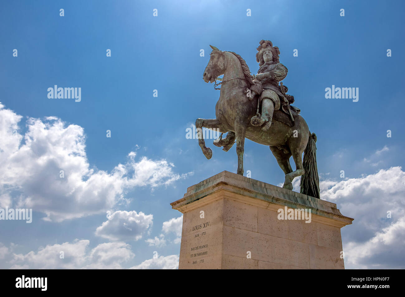 Statue of Louis XIV in Palace of Versailles Stock Photo - Alamy