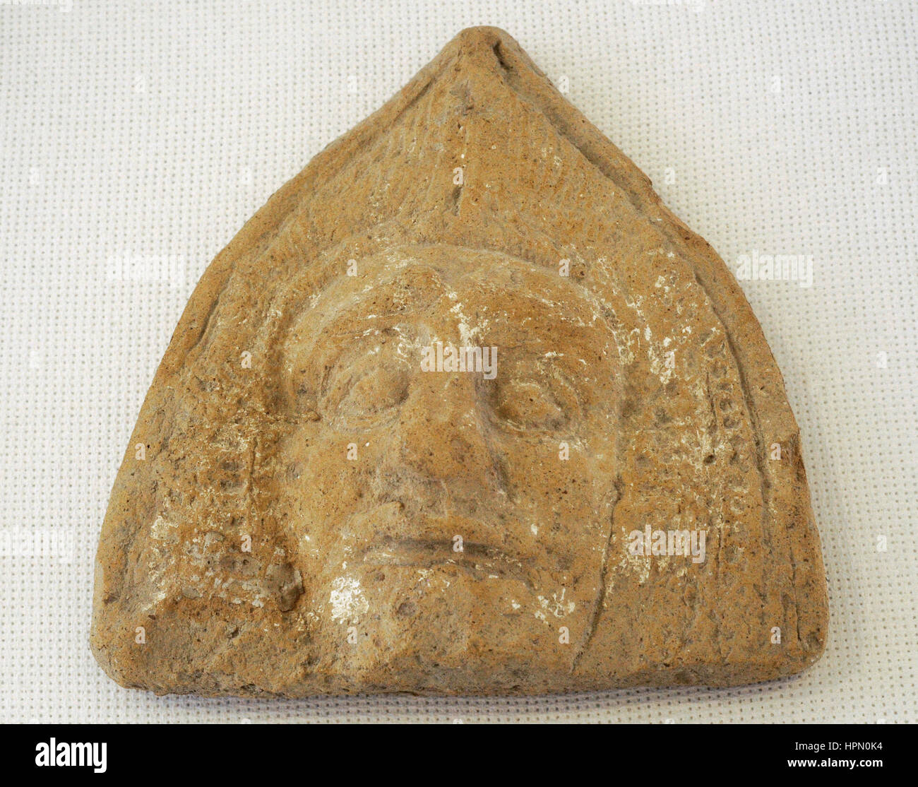 Roman antefix. Vertical block which terminates the covering tiles of ...