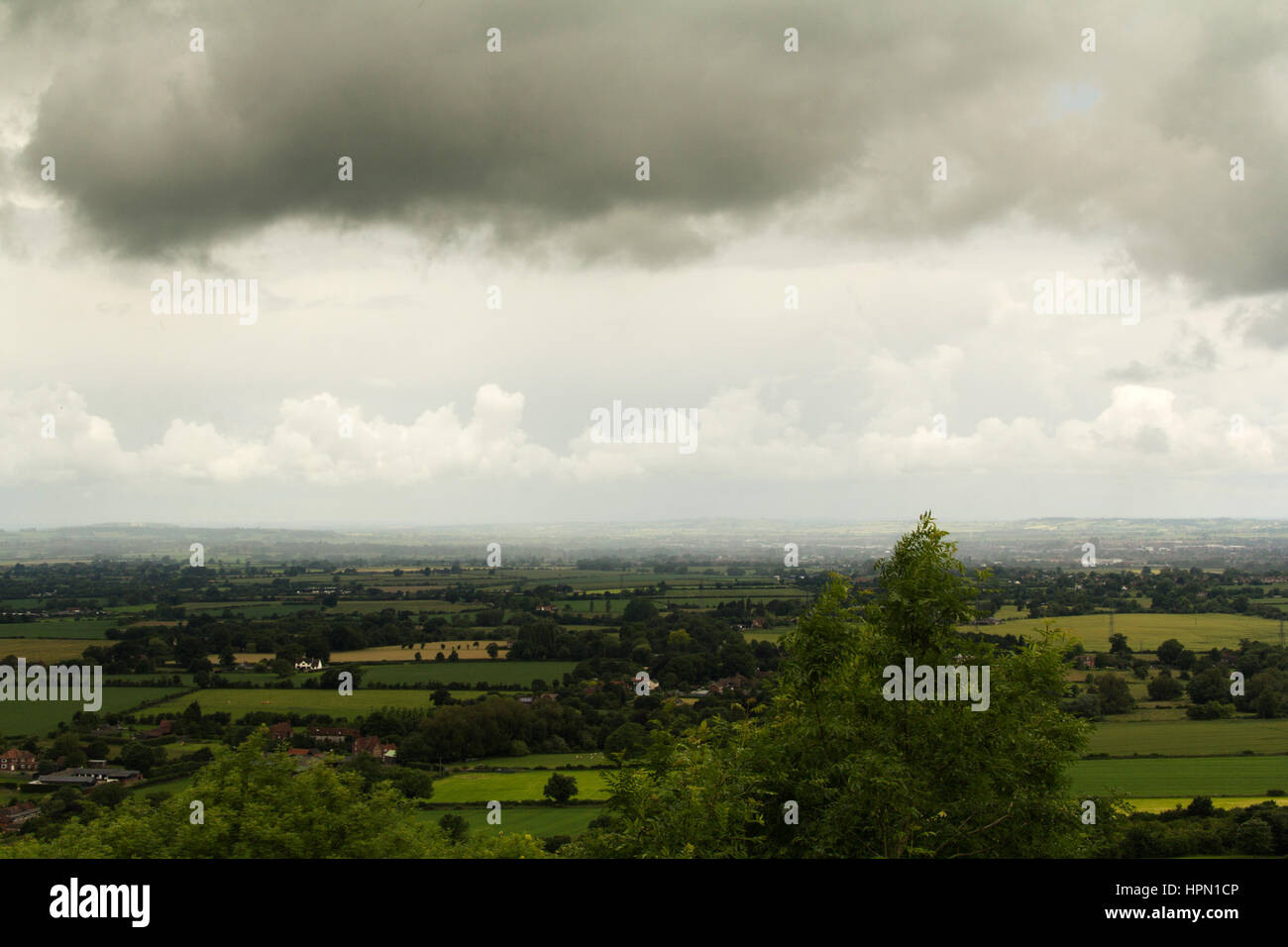 Cloudy view over the Chilterns in Buckinghamshire, England Stock Photo ...