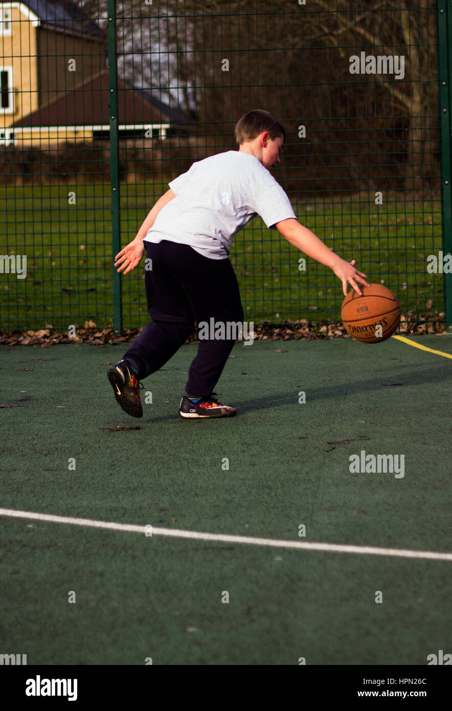 Child basketball practice school hi-res stock photography and images ...