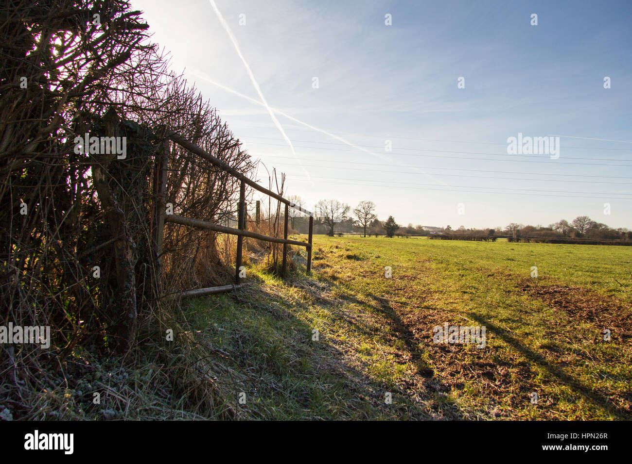 Empty british countryside on a cold winters afternoon Stock Photo - Alamy
