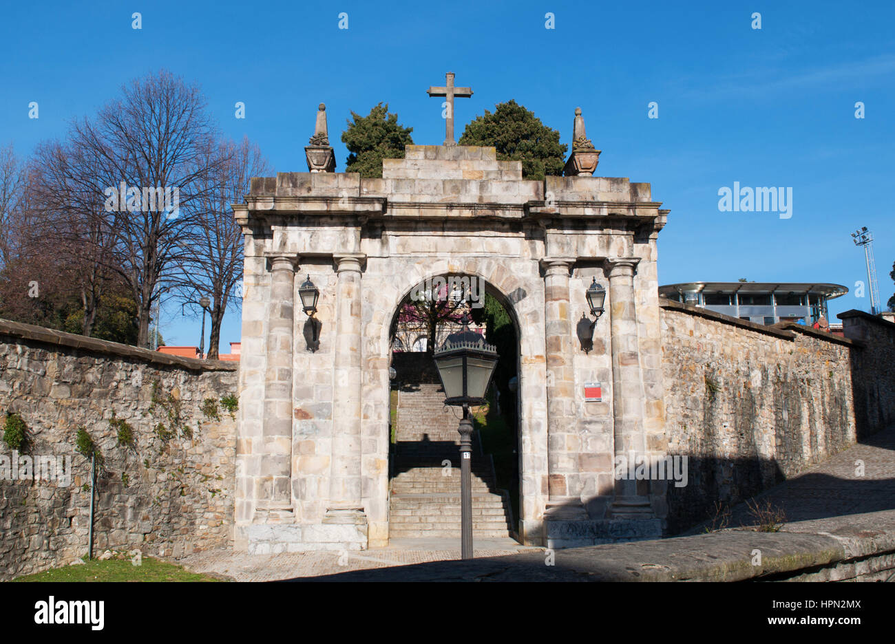 The former cemetery of Bilbao, on the Calzadas de Mallona, the ...