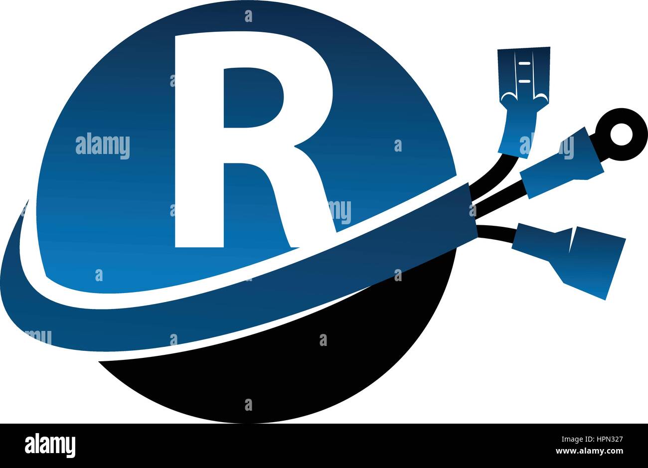 Global Electricity Letter R Stock Vector Image & Art - Alamy