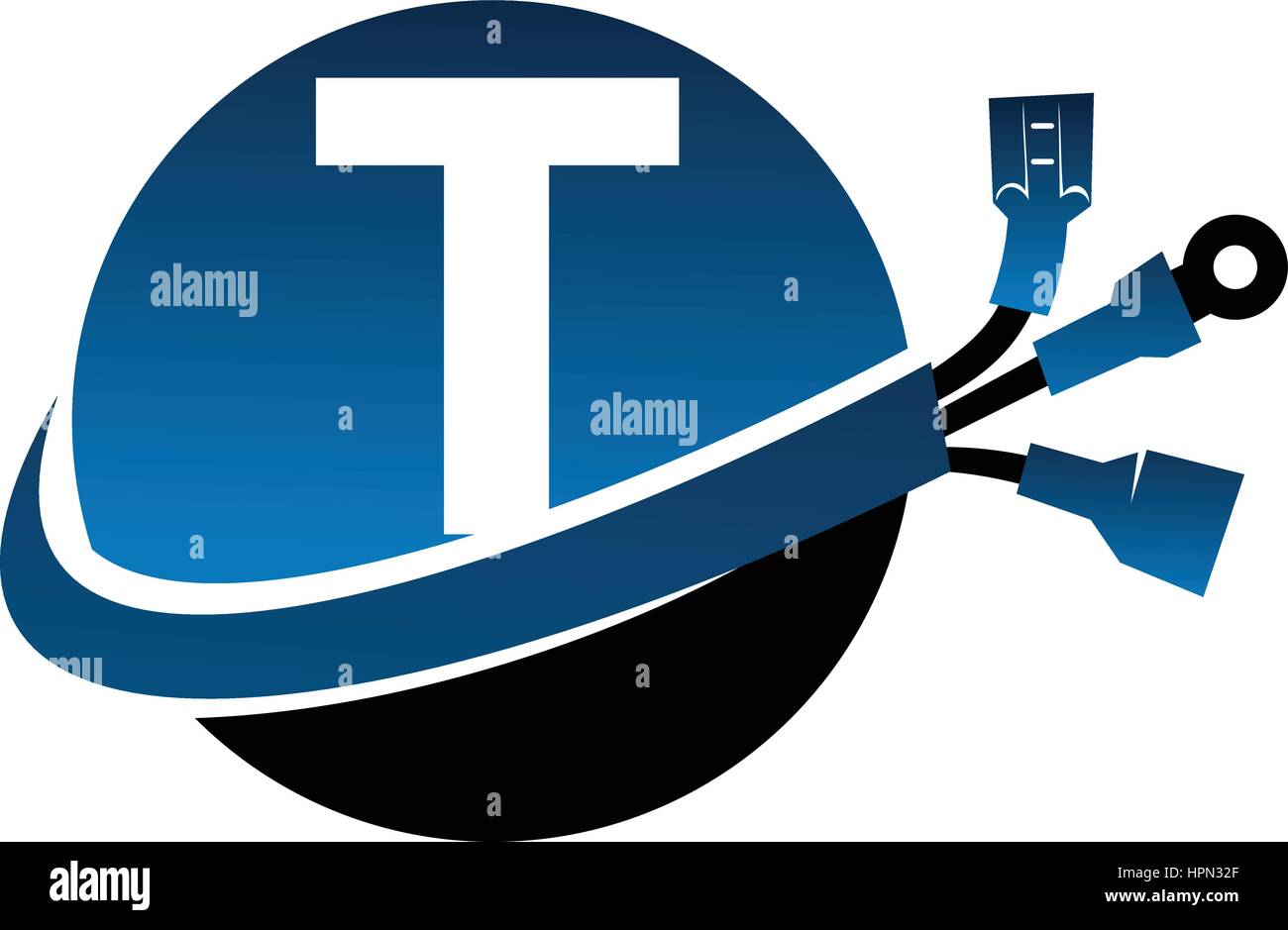 Global Electricity Letter T Stock Vector Image & Art - Alamy