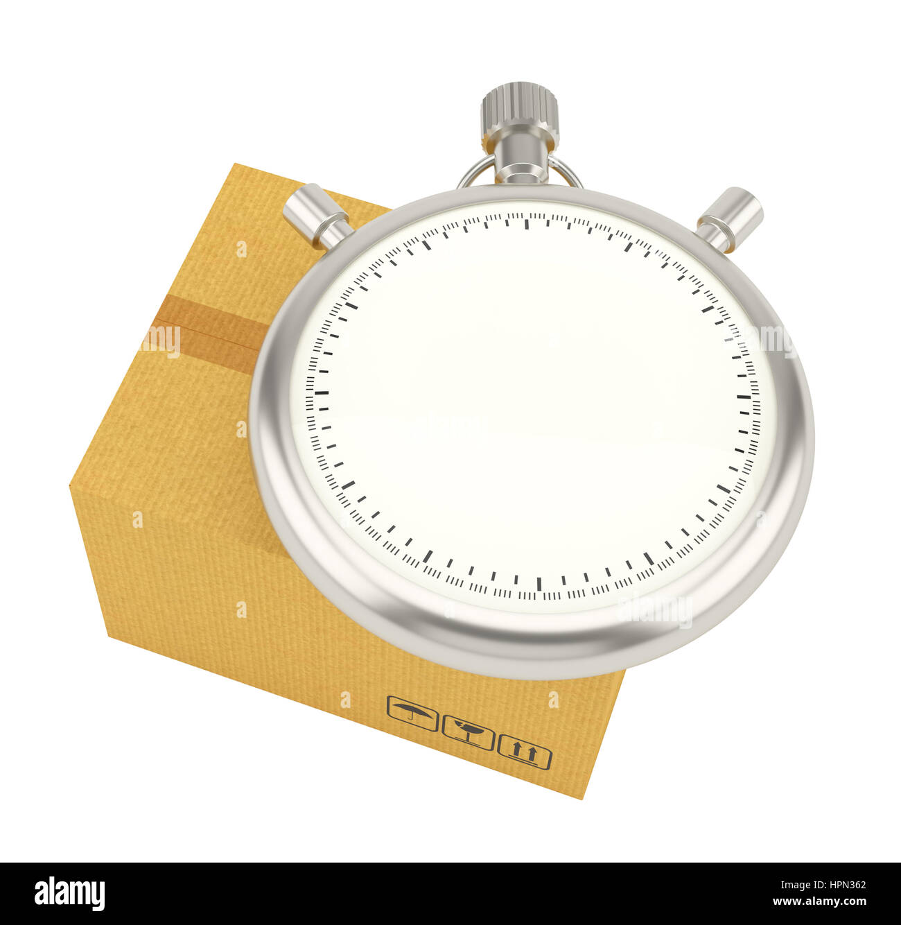 Cardboard clock 3d background box Cut Out Stock Images & Pictures - Alamy