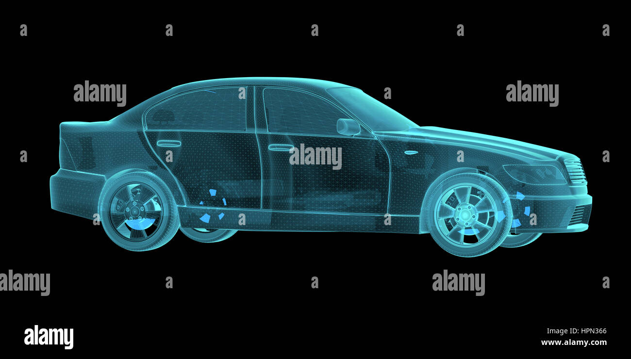 Car hologram wireframe hi-res stock photography and images - Alamy