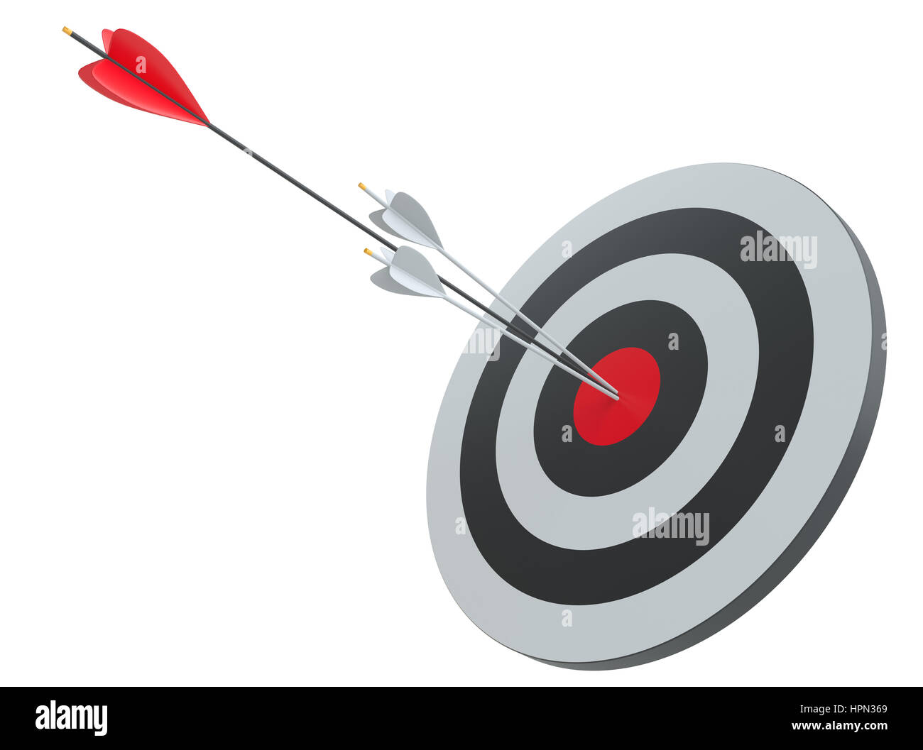Arrow hitting target. Business concept Stock Photo - Alamy