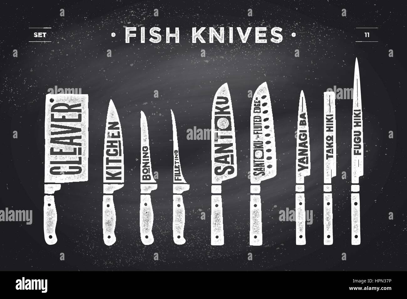 Cutting white fish Stock Vector Images - Alamy