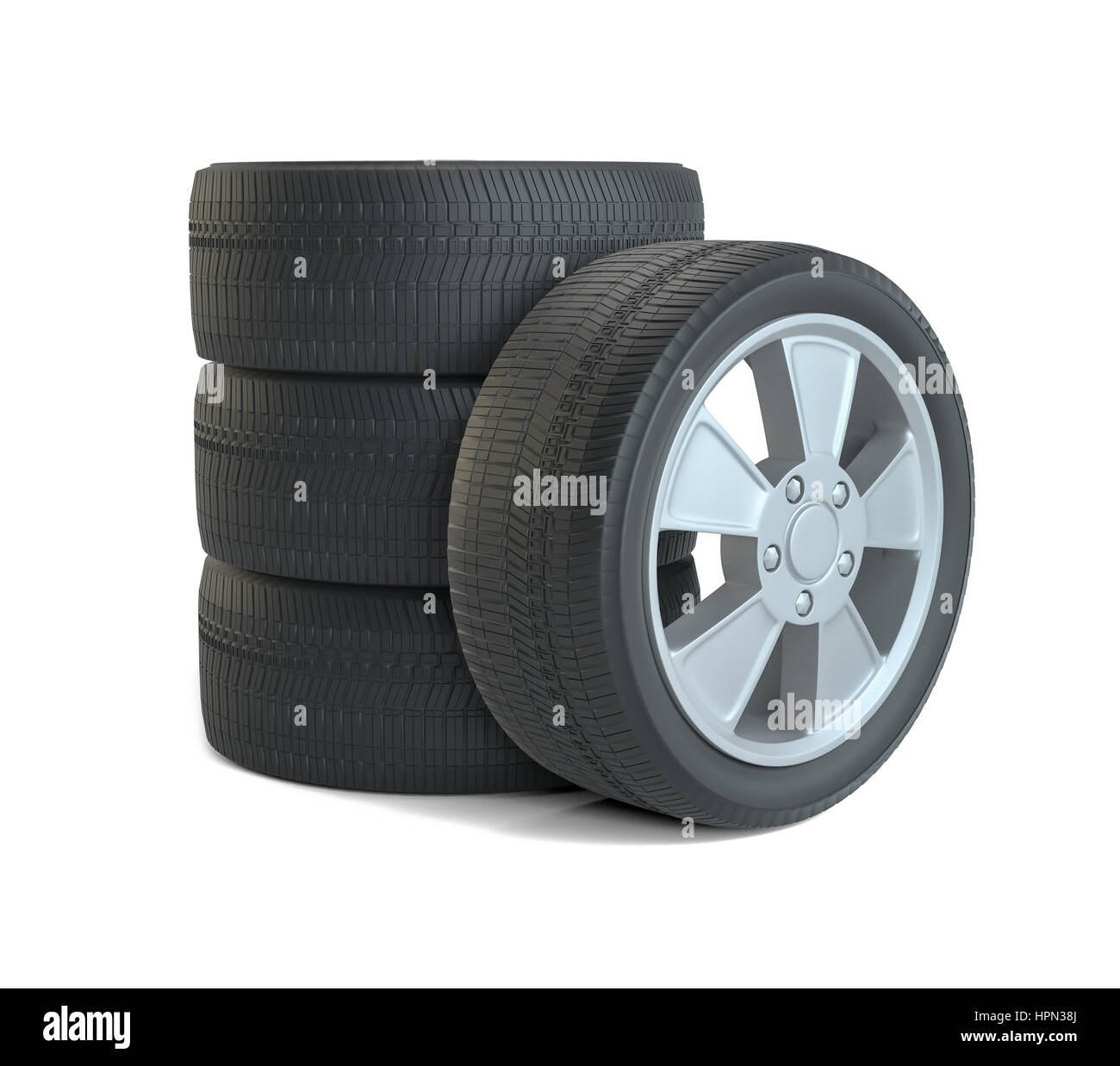 Car black new wheels, isolated Stock Photo - Alamy