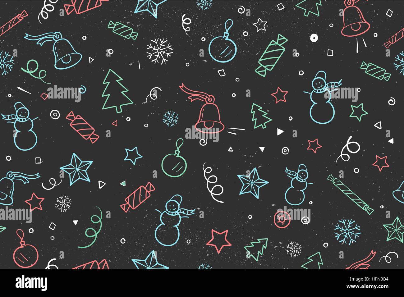 Seamless pattern for Christmas and Happy New Year theme Stock Vector ...