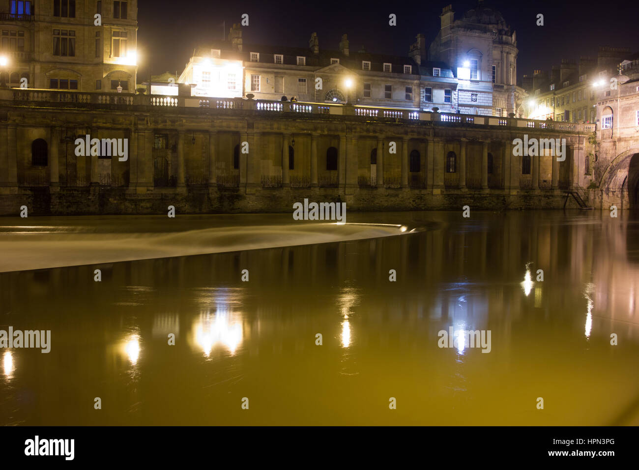 A night photography session around bath during a massive flood Stock ...