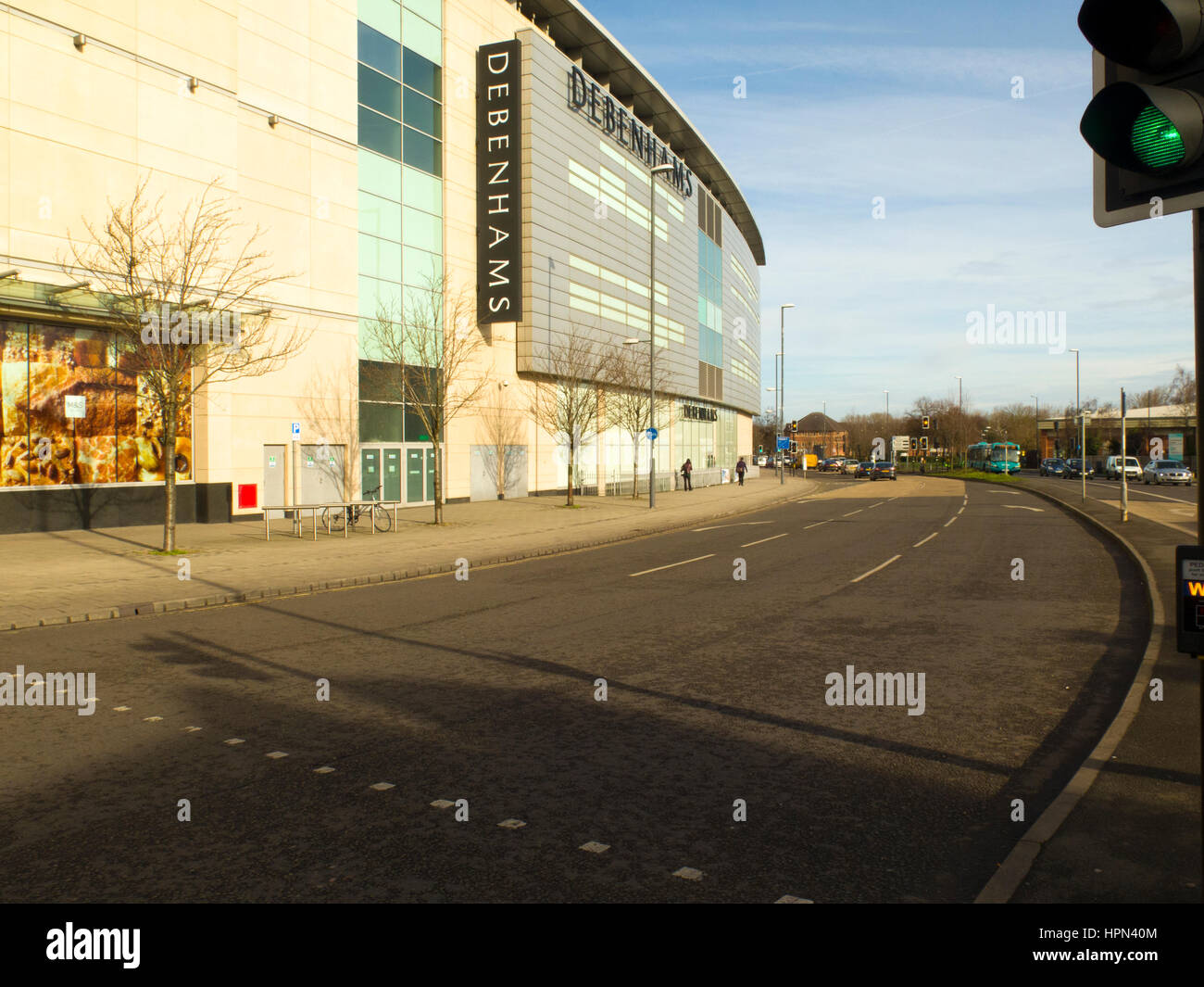 Traffic Street Derby UK Stock Photo - Alamy