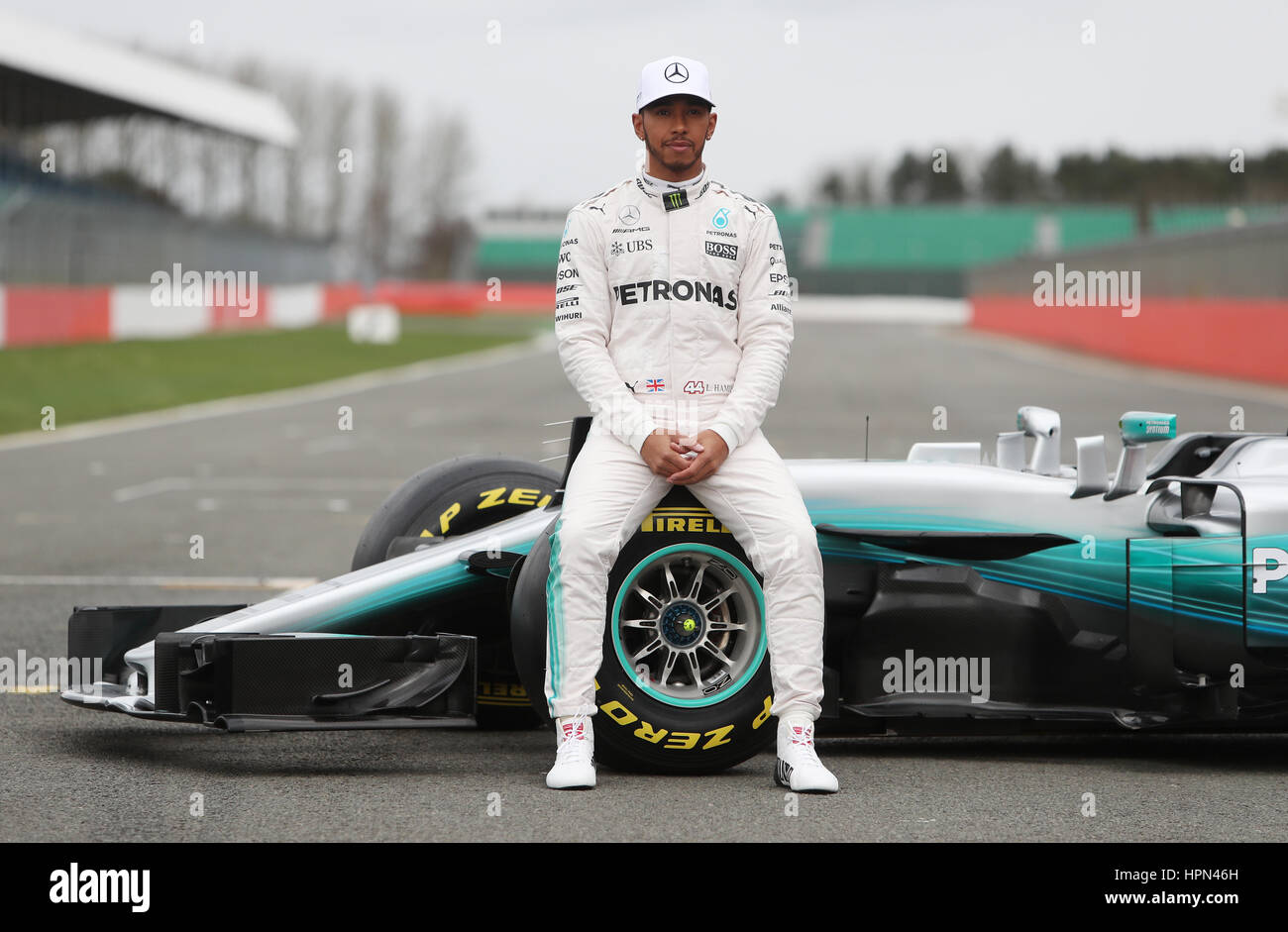 Lewis Hamilton during the Mercedes-AMG 2017 Car Launch at Silverstone ...