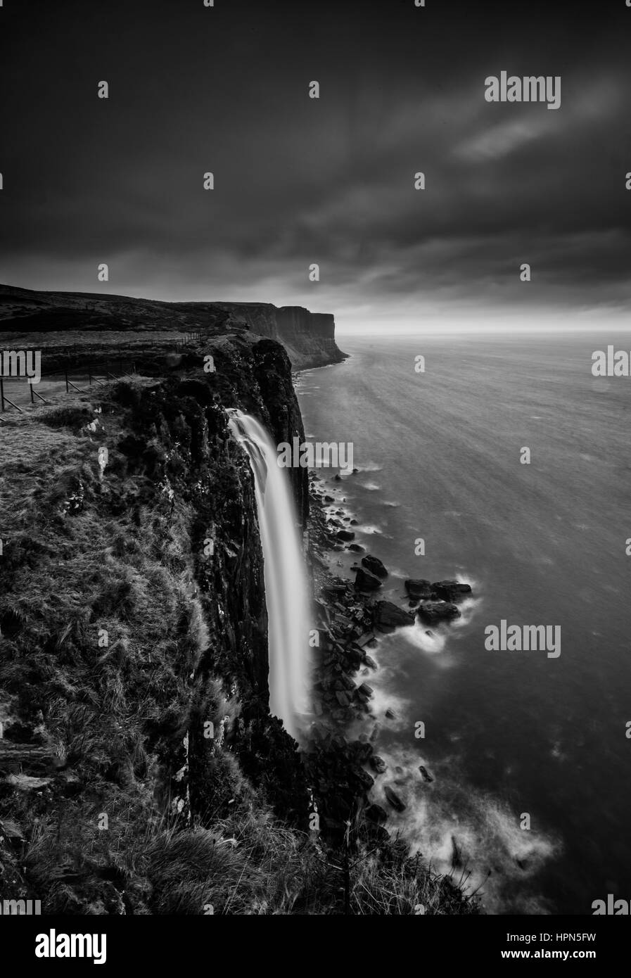 Kilt Rock Waterfall on the Isle of Skye, Scottish Islands, Scotland UK ...