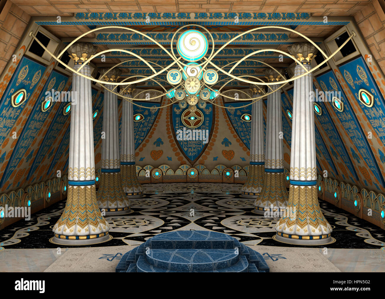 3D rendering of an ancient fantasy temple Stock Photo - Alamy