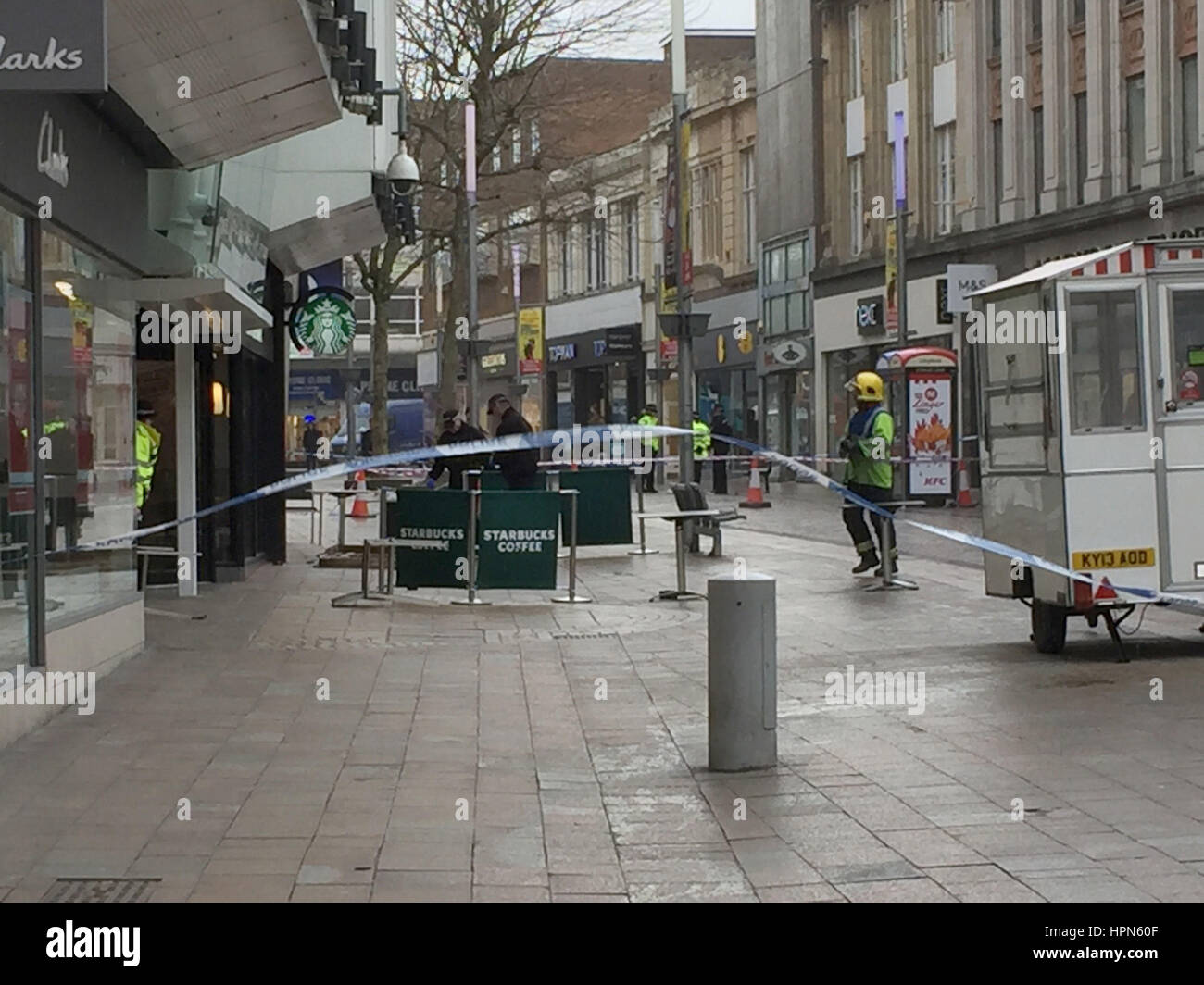 The scene in Wolverhampton city center after a woman died when she was ...