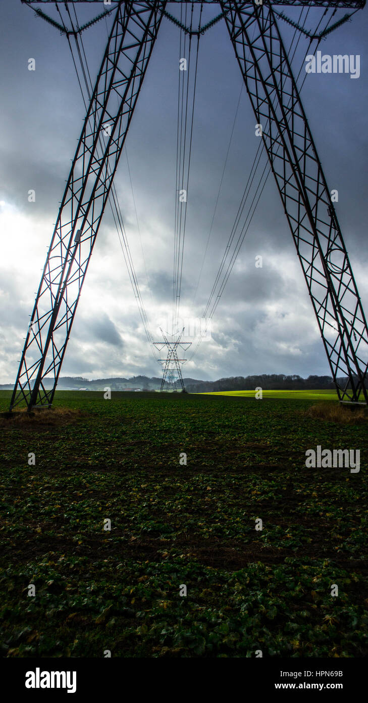 Infinite Power Pole Stock Photo - Alamy