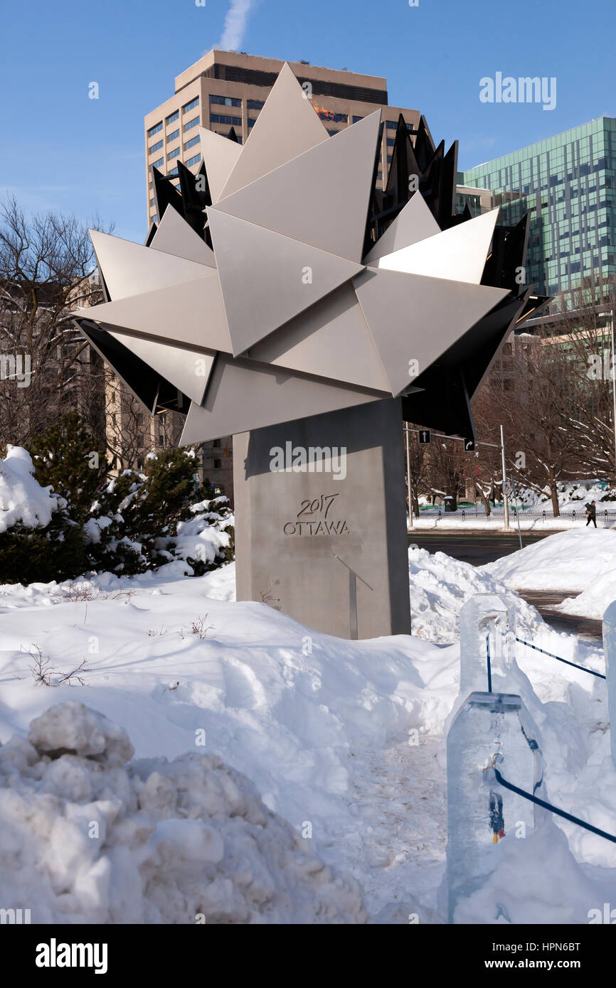 Canadian Maple Leaf in Ottawa,Ontario,Canada, Capital city of Canada in ...