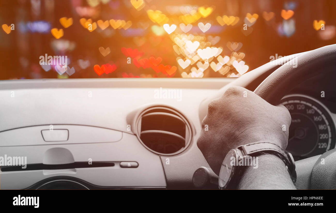 Inside car night on highway hi-res stock photography and images - Alamy