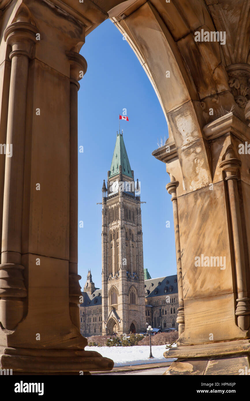 Peace Tower in Ottawa,Ontario,Canada, Capital city of Canada in the ...