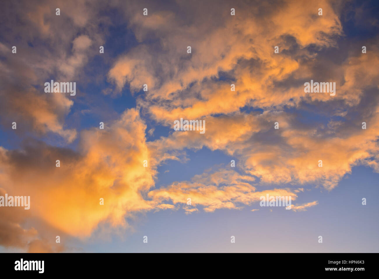 Beautiful Colored Sunset Stock Photo - Alamy