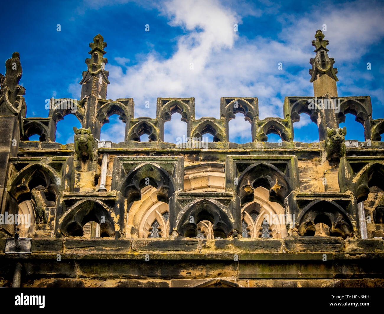 Stonework at St Mary's Church, Thirsk, UK Stock Photo - Alamy