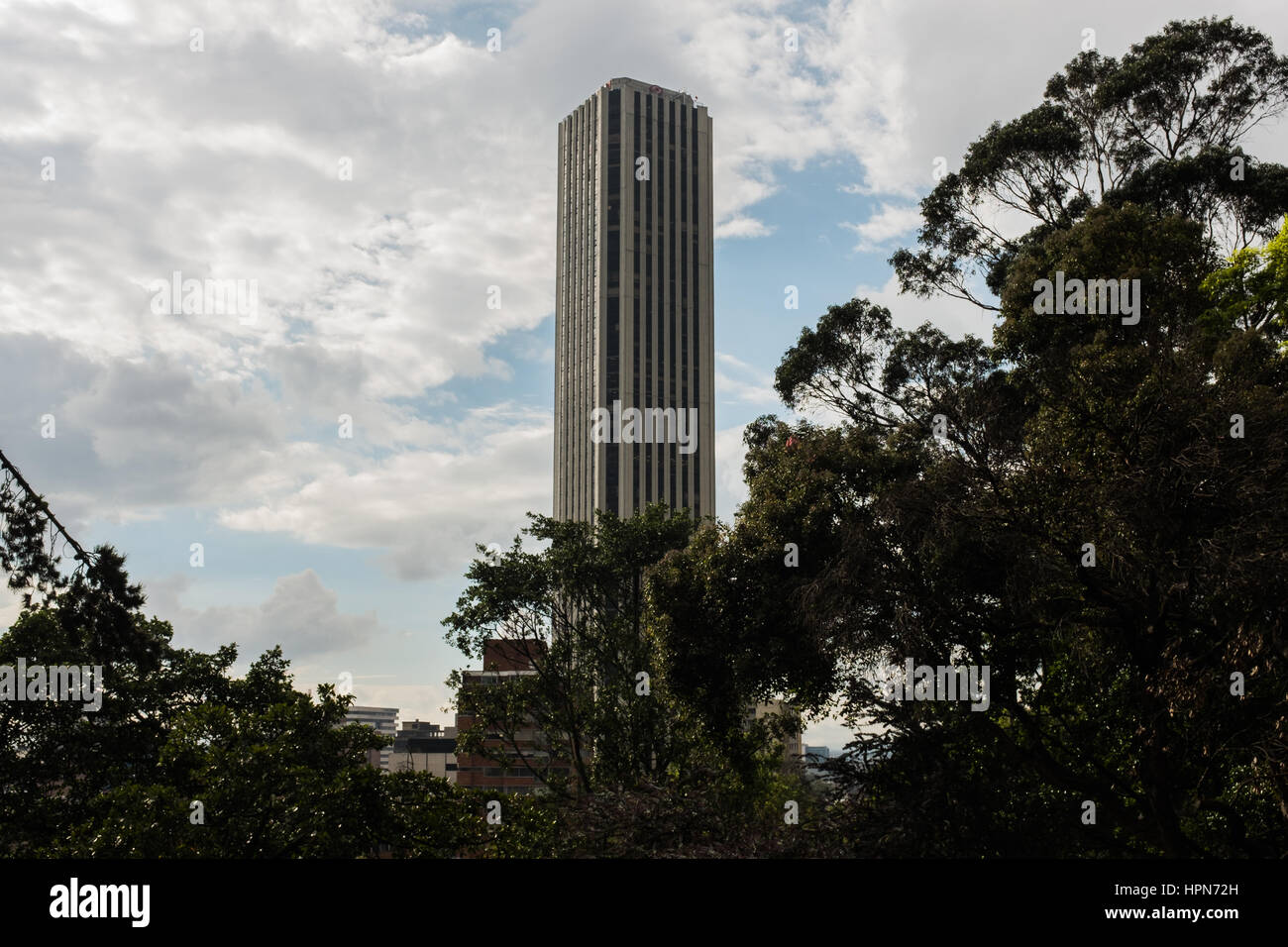 Bogota - Colombia, 19th January 2017: The Colpatria Tower, view from ...