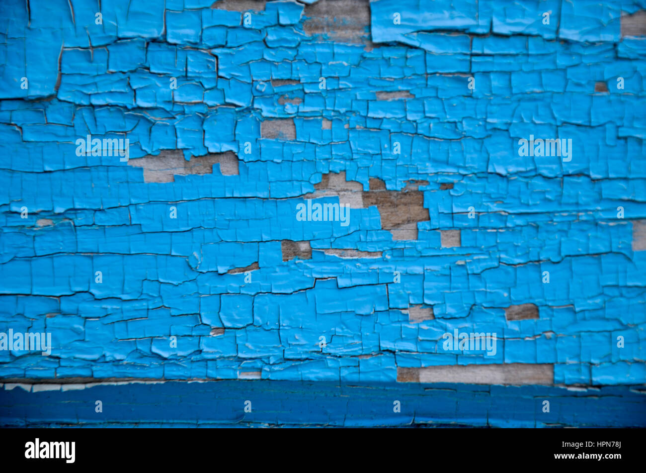 Scratched Paint at Blue Wood Wall Stock Photo - Alamy