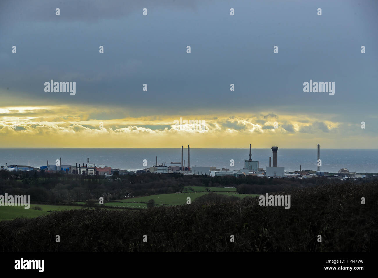 General view of Sellafield Nuclear power plant, in Cumbria Stock Photo ...