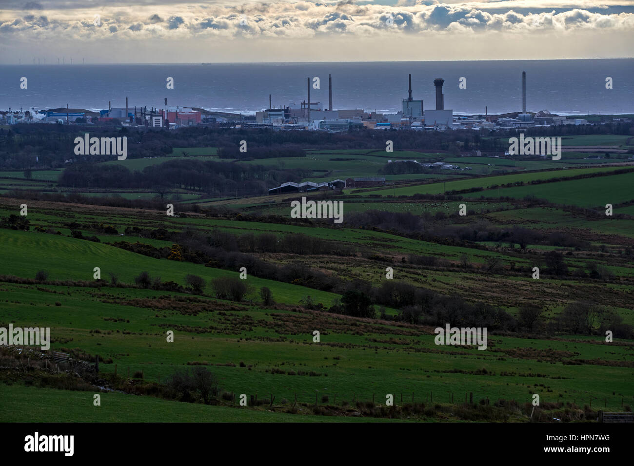 General view of Sellafield Nuclear power plant, in Cumbria Stock Photo ...