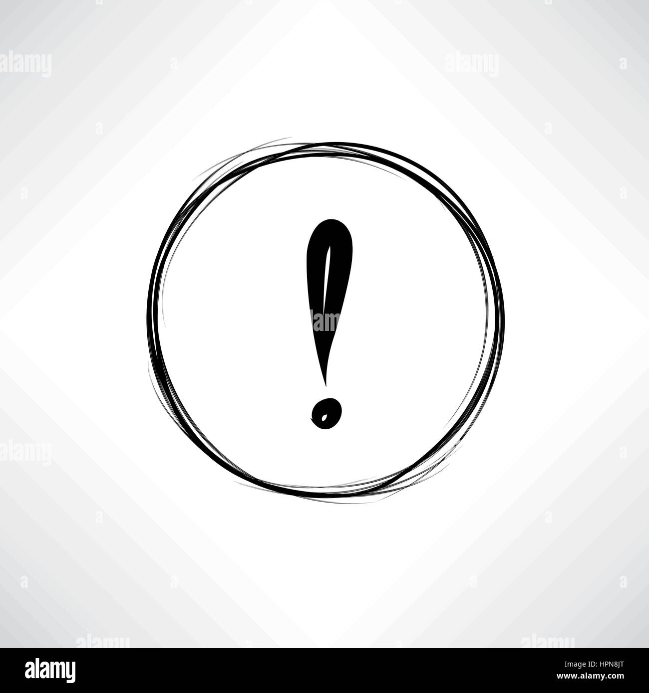Exclamation mark. Sign isolated over white background Stock Vector ...