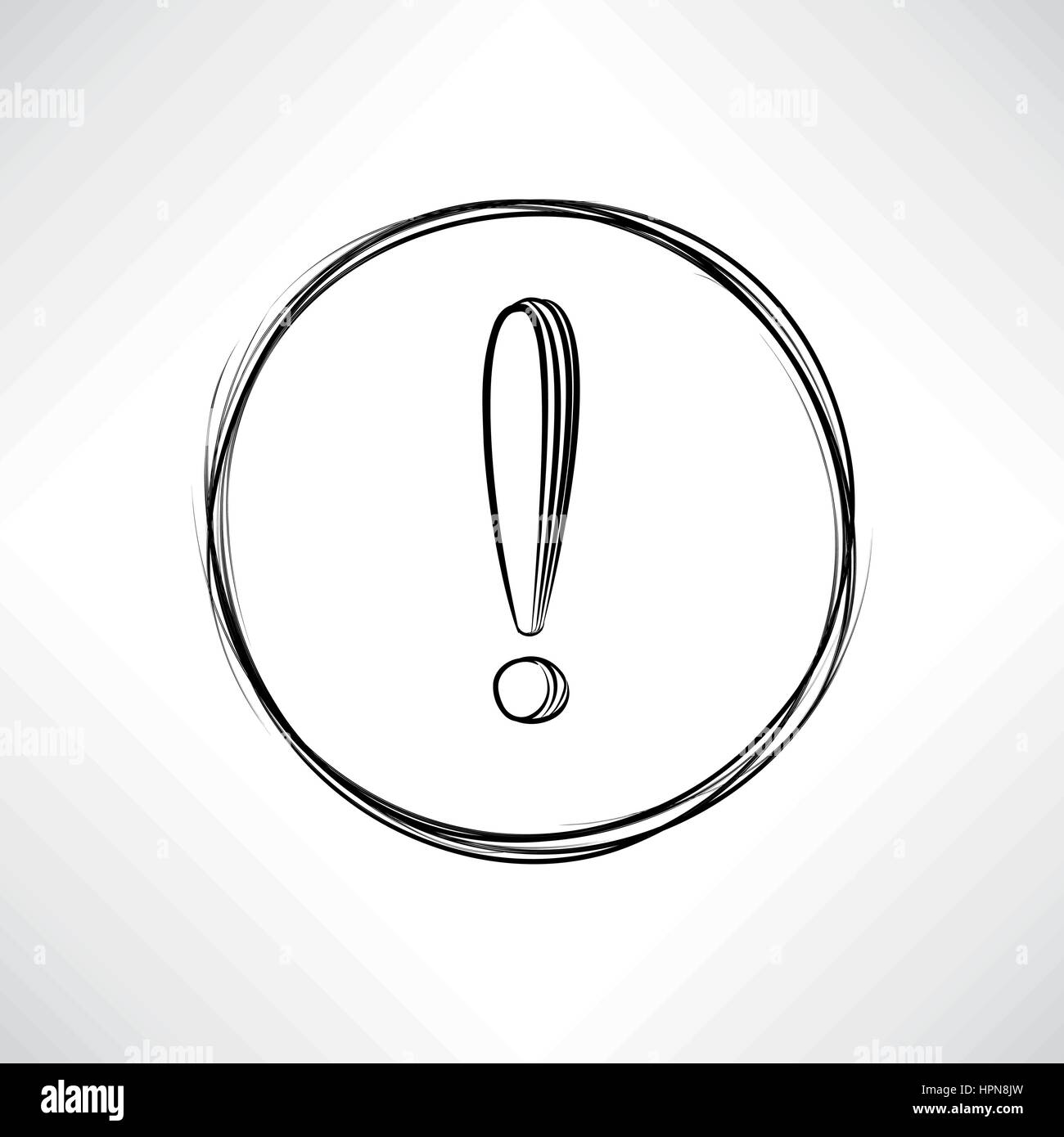 Exclamation mark. Sign isolated over white background Stock Vector ...