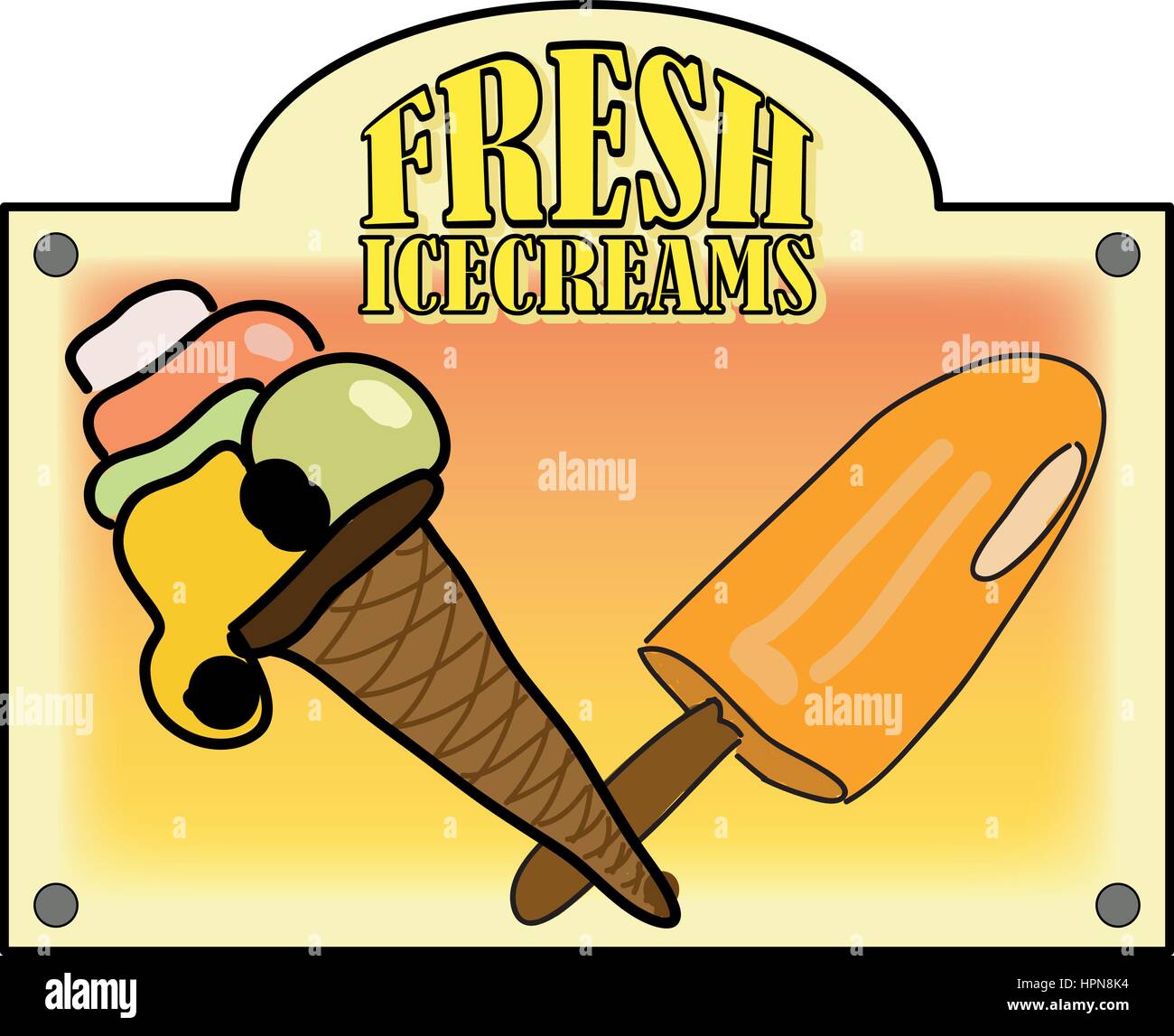 Fresh ice creams Stock Vector Image & Art - Alamy