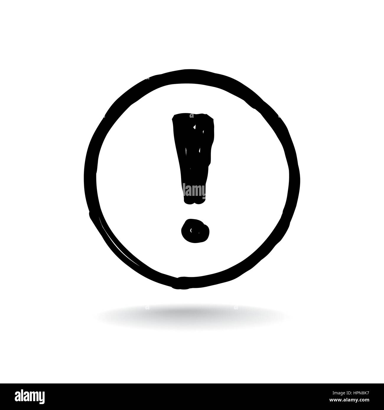 Exclamation mark. Sign isolated over white background Stock Vector ...