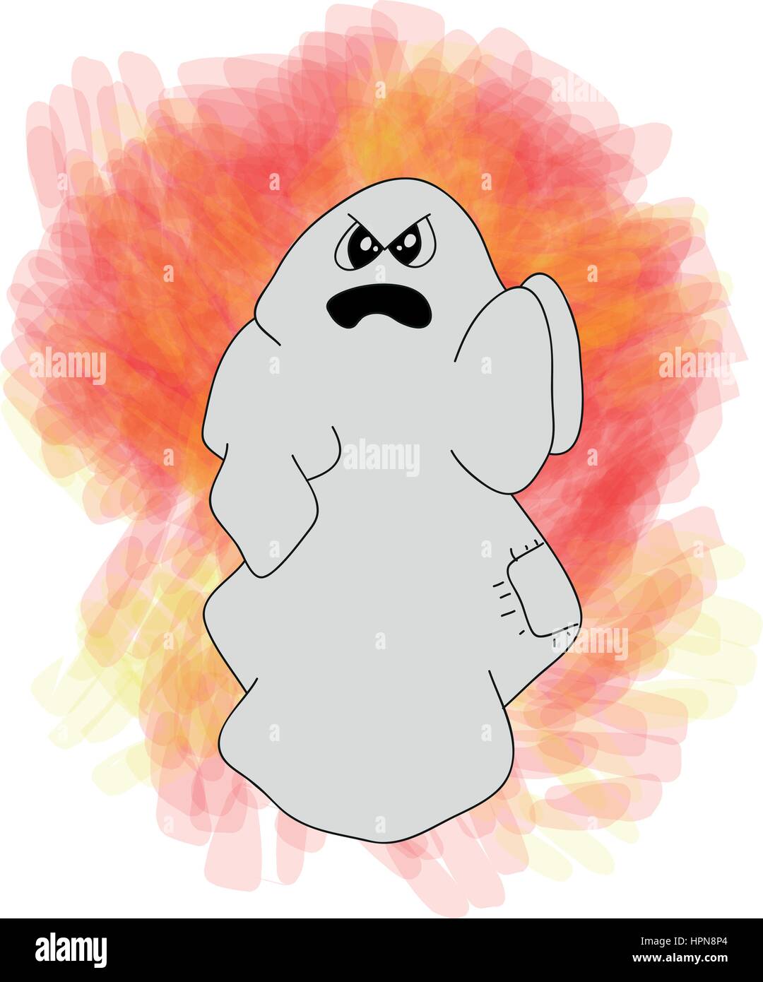 Ghost coming from flames Stock Vector Image & Art - Alamy