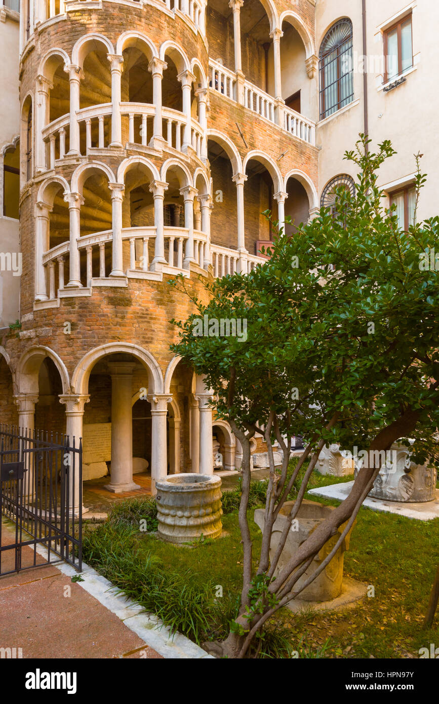 The Scala Contarini del Bovolo is a multi-arch external staircase built ...